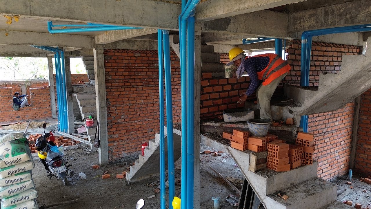 Amazing Techniques Building-Brick Laying Using Sand And Cement ...