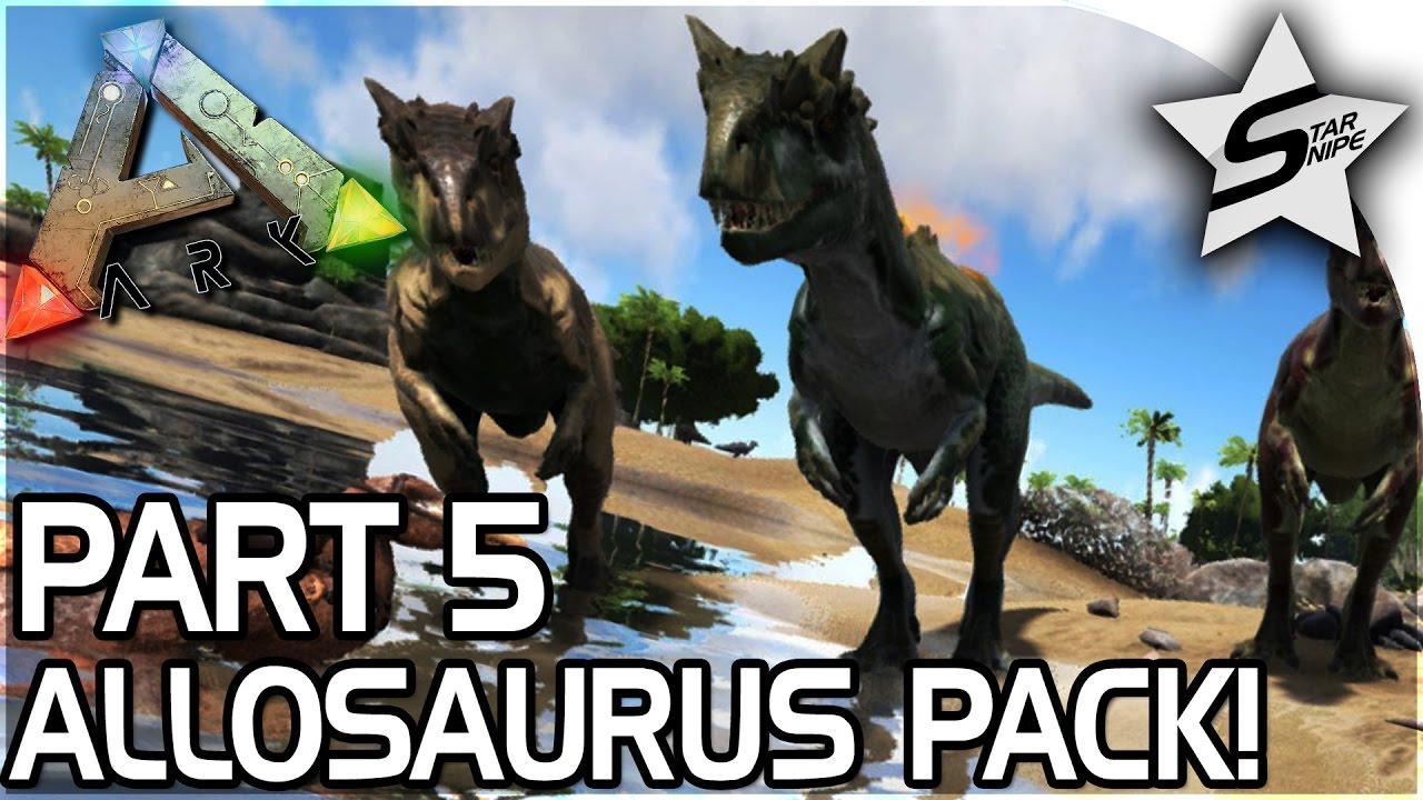 ALLOSAURUS PACK, ALLIGATOR AMBUSH!! - ARK Survival Evolved PS4 PRO ...