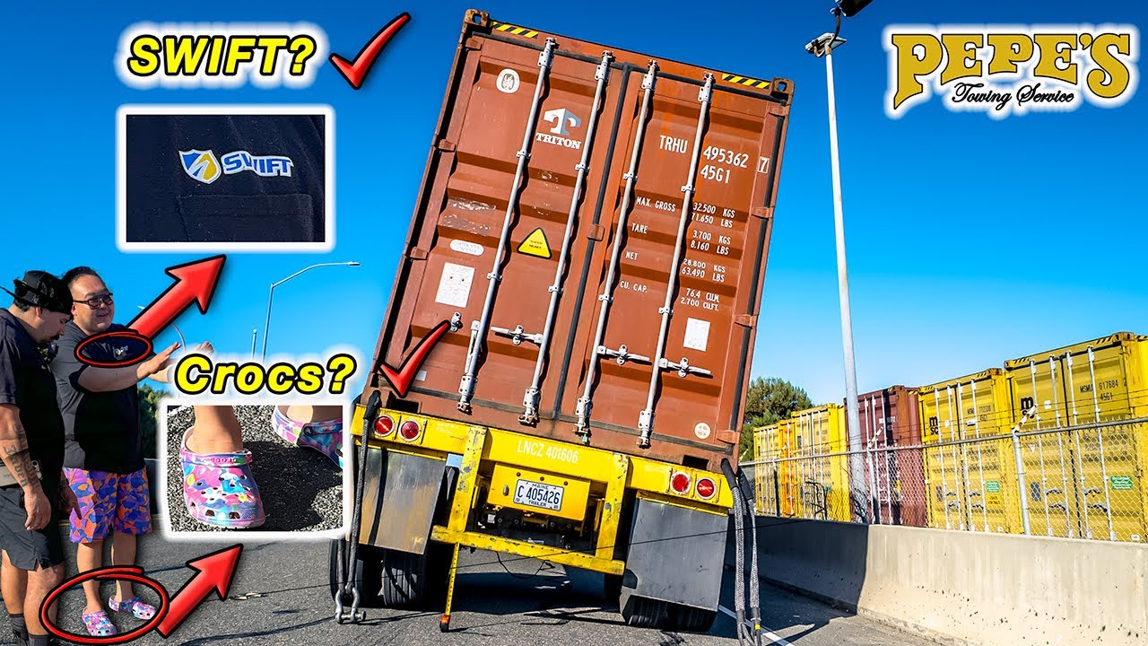 Shifted Load of TOILETS Almost Flips Container! - YouTube