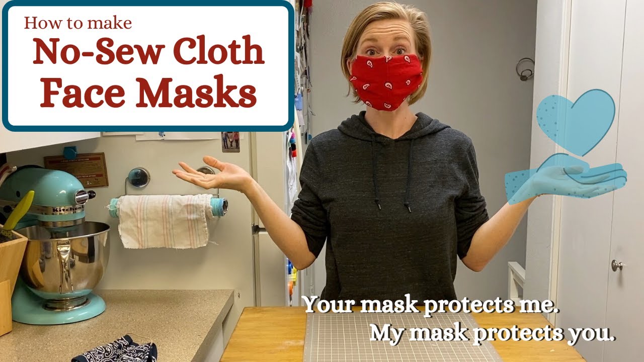 DIY No Sew Cloth Face Mask - *Super Quick and Easy* - YouTube