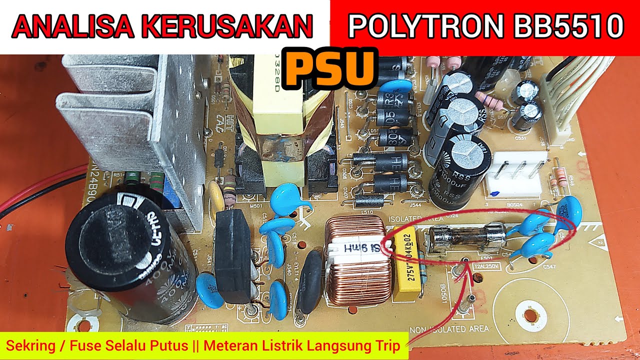 Analisa kerusakan power supply Big Band Polytron BB5510 || Colok ...