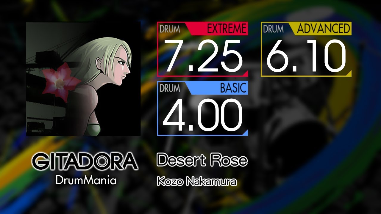 【GITADORA】 Desert Rose (EXTREME ~ BASIC) Drum - YouTube