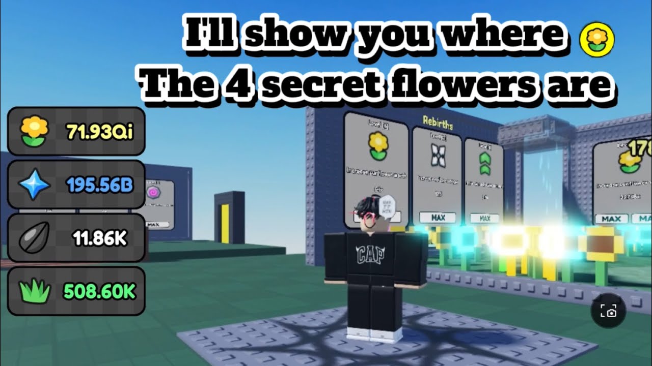 All 4 secret locations - Roblox sunflower incremental 🌼 - YouTube