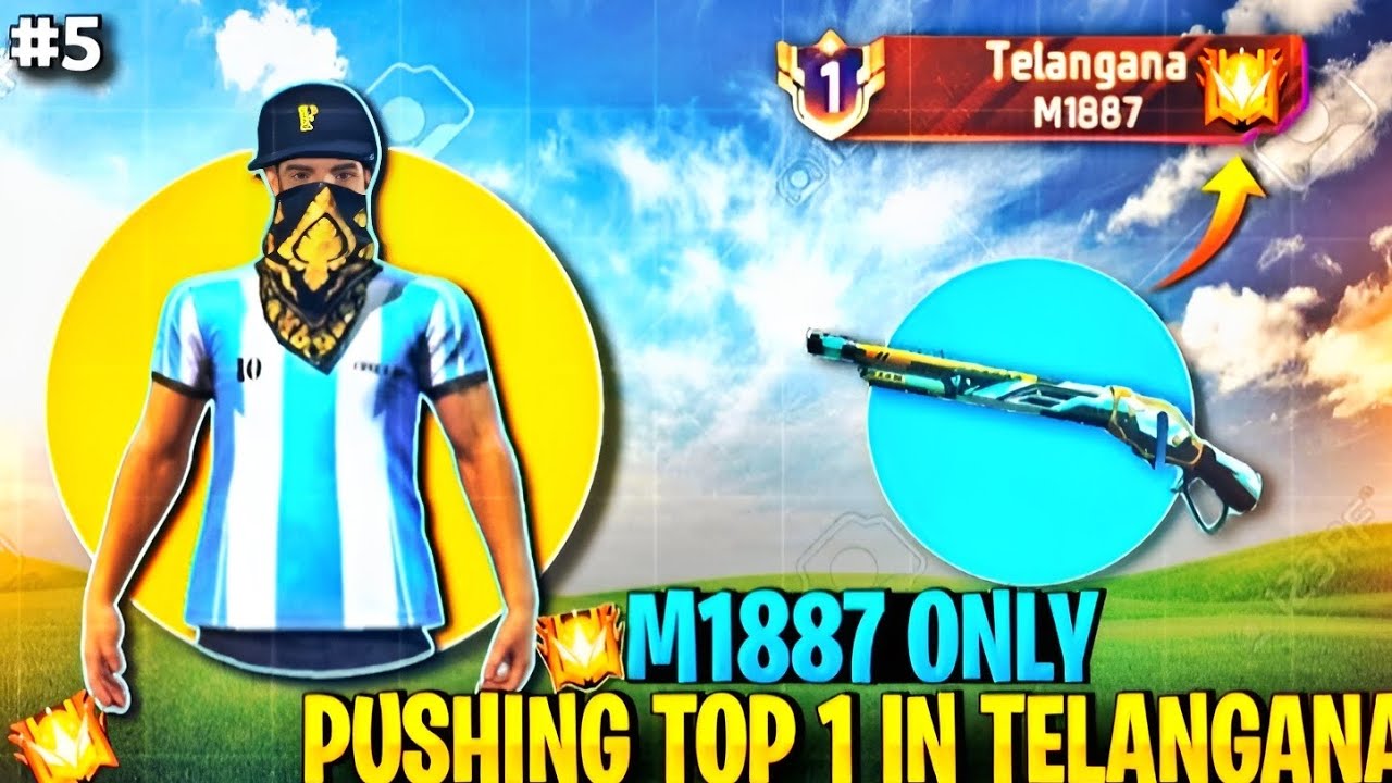 PUSHING TOP 1 IN M1887 (shotgun) IN TELANGANA | SEASON 40 | EP-5 - YouTube