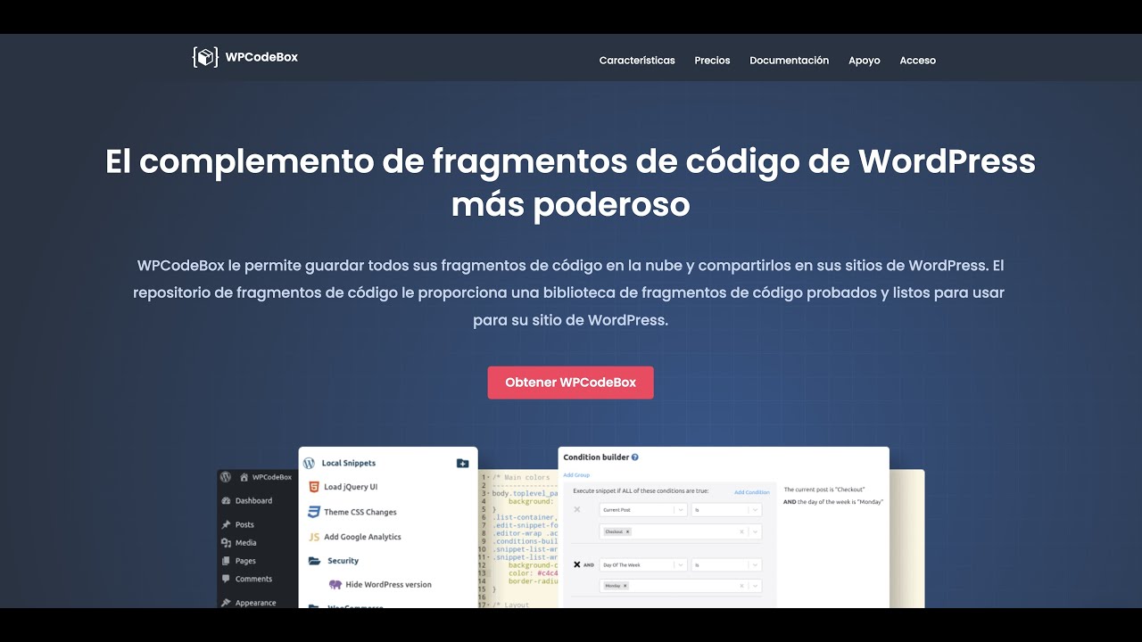 Wpcodebox Una Opción Para Insertar Código En Wordpress Youtube