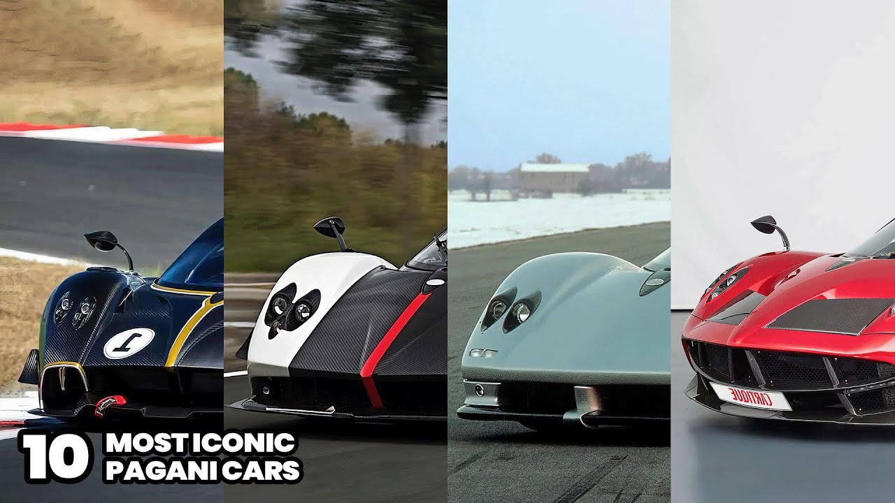 The 10 Most Iconic Pagani Cars | Most Impressive Pagani Cars - YouTube