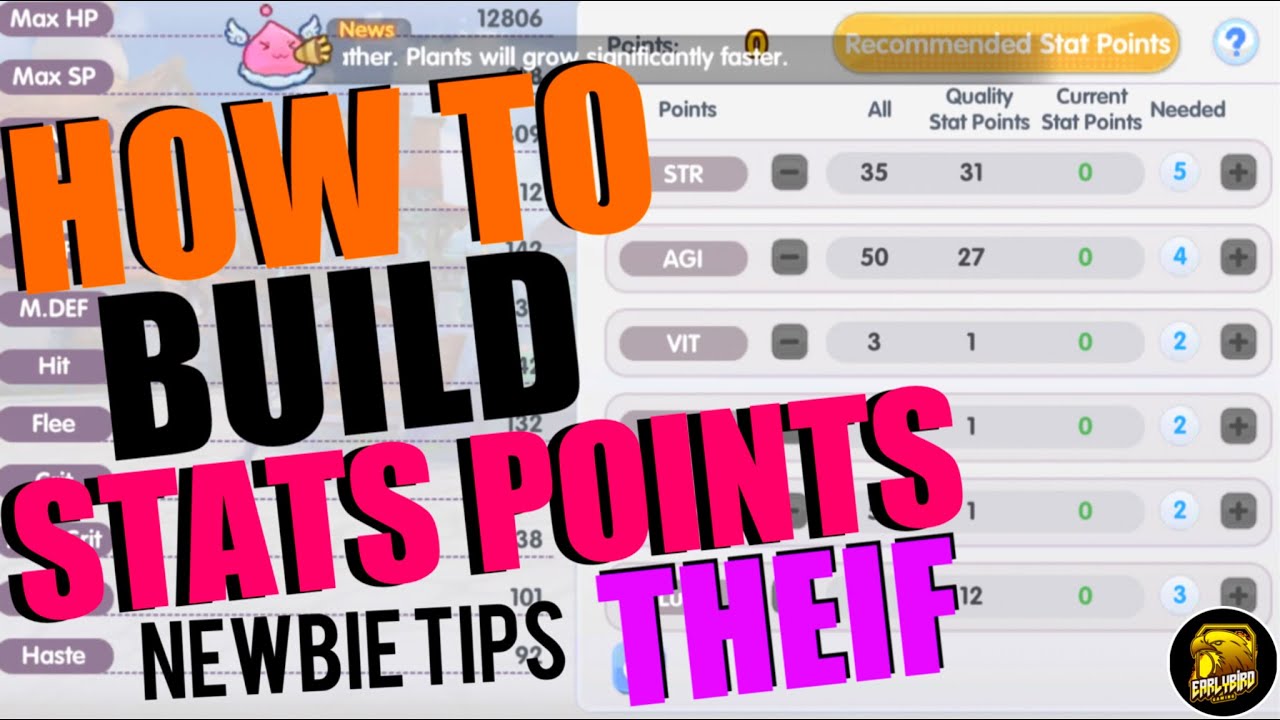 How to build Stat Points / Newbie Tips for Thief / Ragnarok X: Next ...