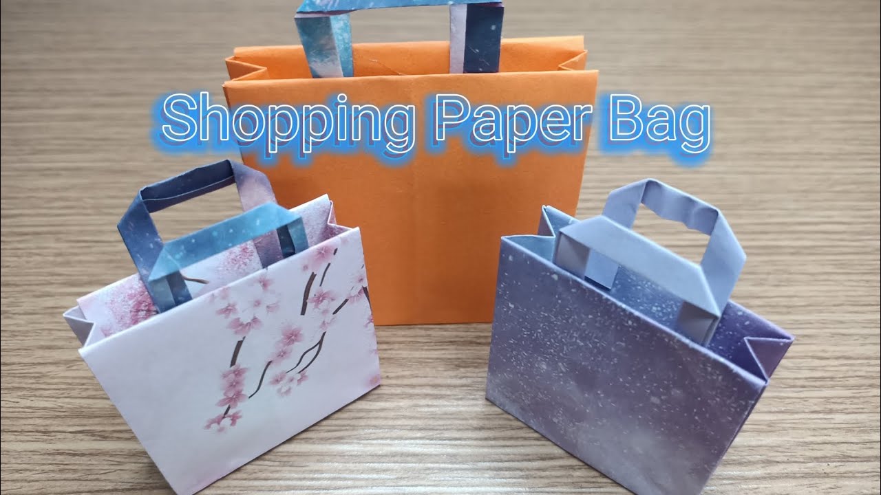 Paper Gift Bag | Shopping Paper Bag | Origami Shopping Bag #origami ...
