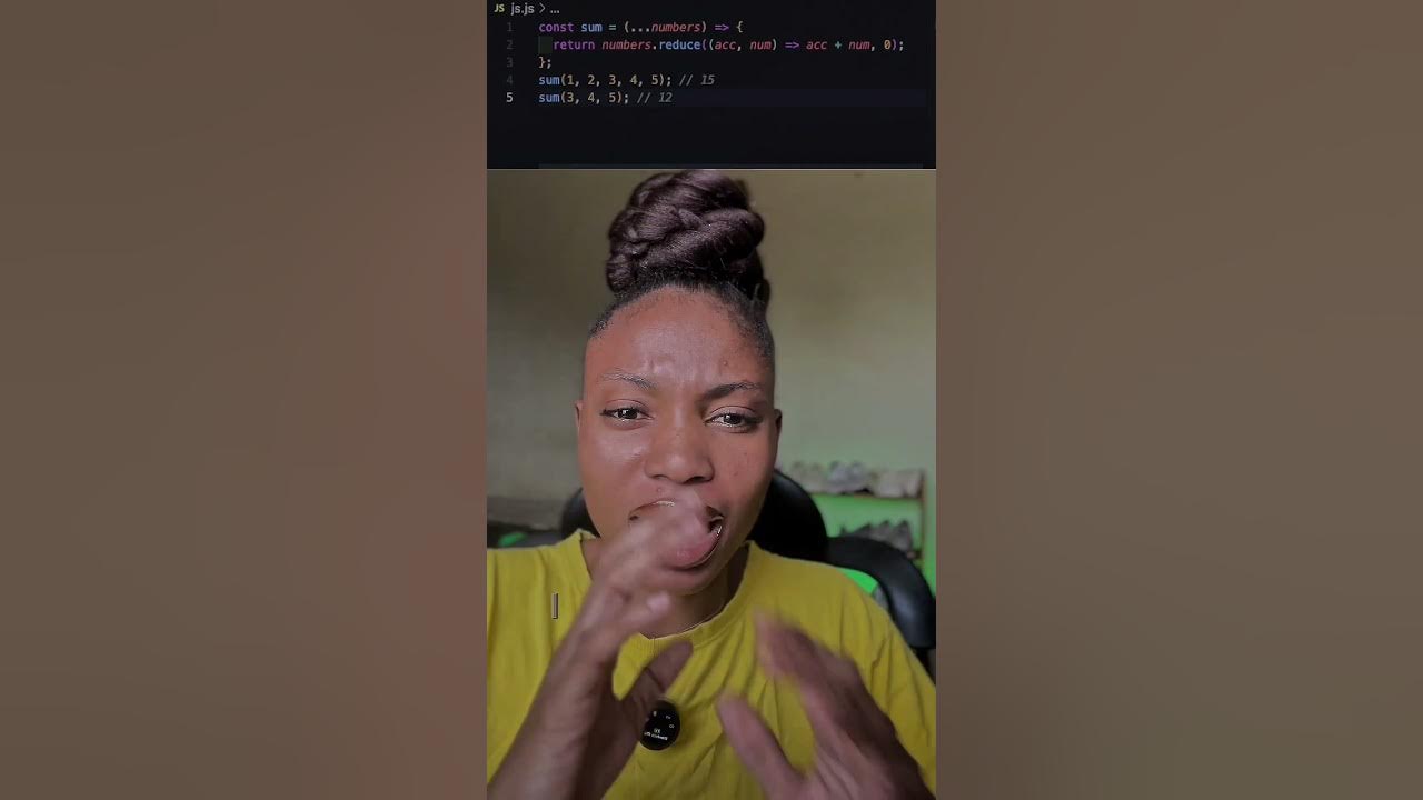 Use rest parameters to create JavaScript functions with unlimited arguments #javascripttips # ...