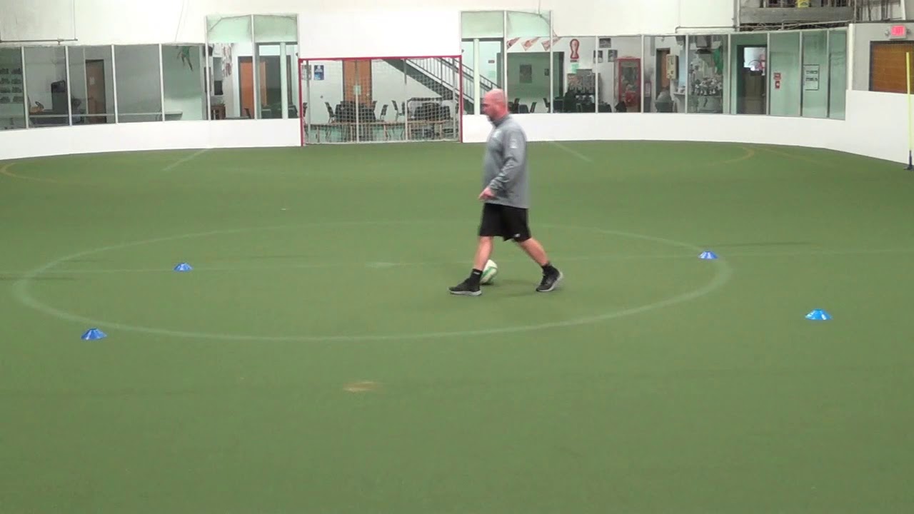 Change of Direction Dribbling - Step over turn / Inside of the foot ...