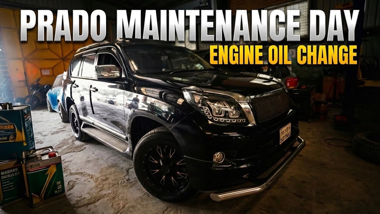 Toyota Prado Engine Oil Change | A Day At the Garage | Maintenance ...