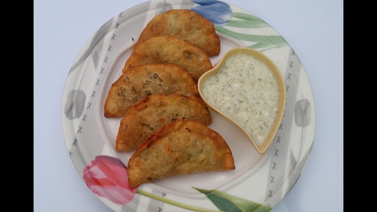 Chicken Vagetable Samosa - Recipe | Half Moon - YouTube