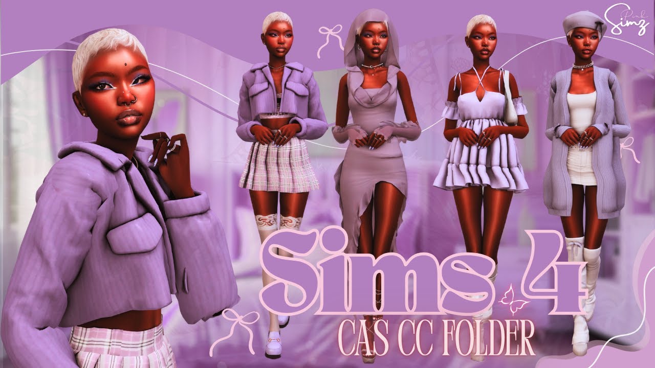 The Sims 4 || CAS Sim & CC Folder || Hair & Clothes CC - YouTube