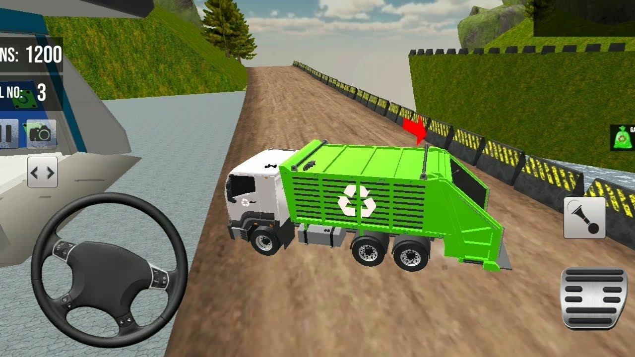 offroad Garbage game level 3 Garbage game เกมรถเก็บขยะ - YouTube