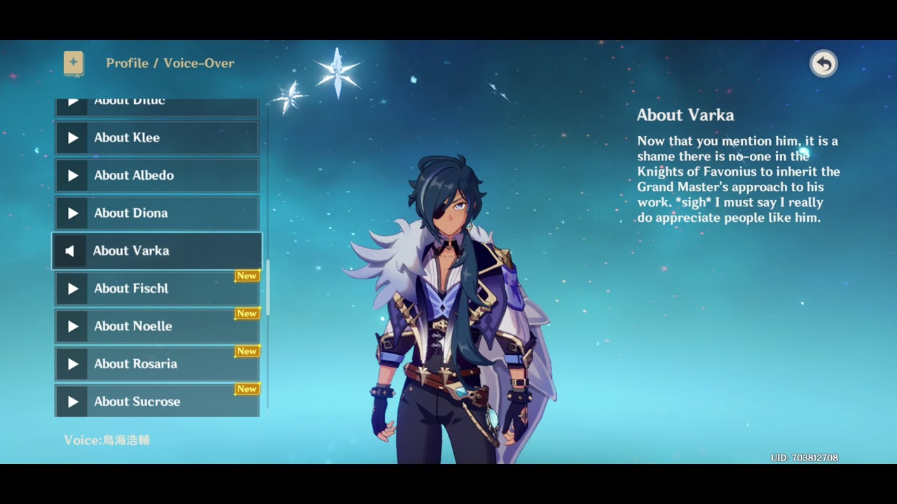 Kaeya ALL Japanese Voice Overs (TORIUMI Kousuke) - Genshin Impact - YouTube