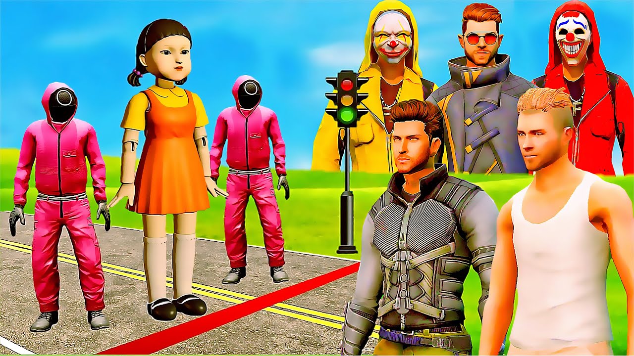 Playing SQUID GAME In GTA 5 | Squid Game In GTA 5 | GTA5 AVENGERS - YouTube