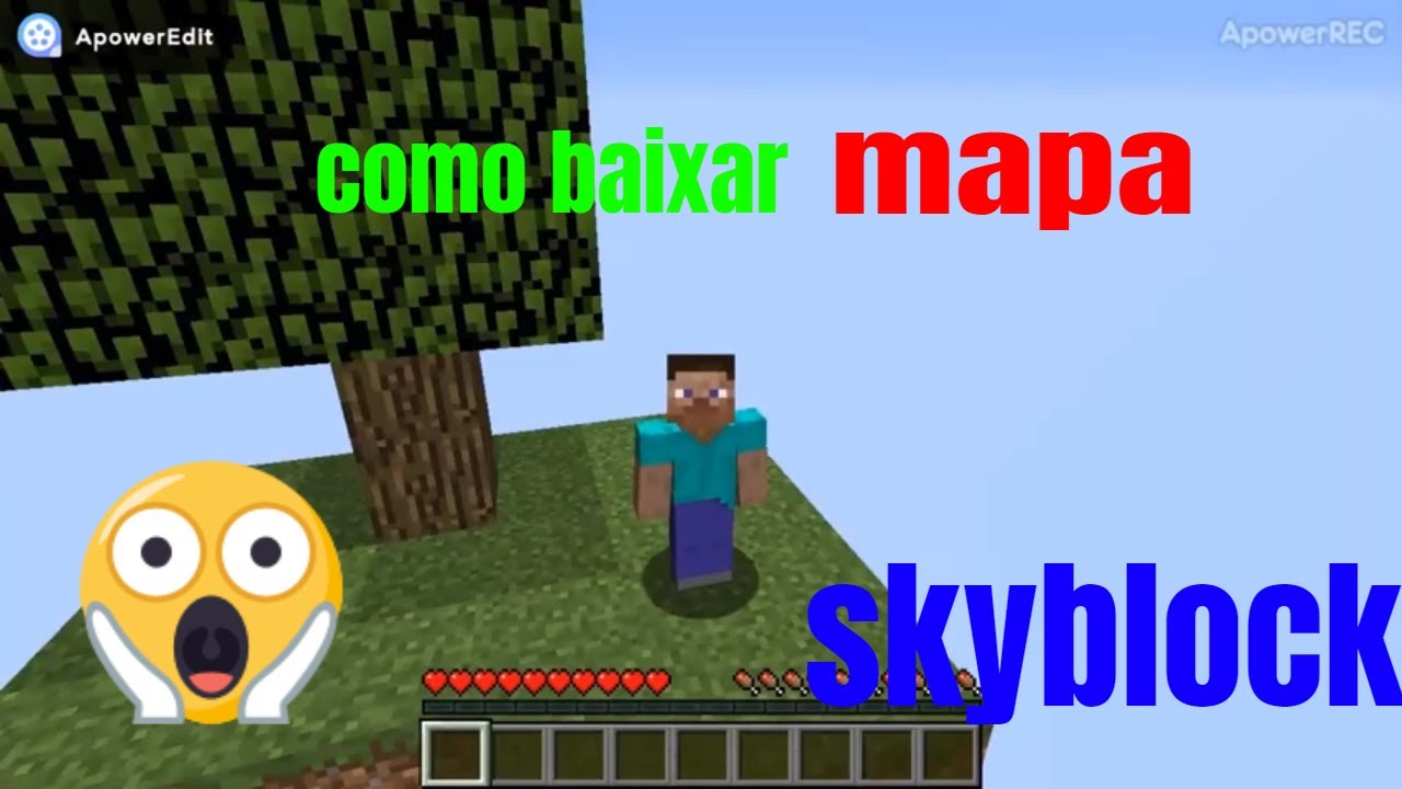 como baixar um mapa de skyblock para o minecraft de pc - YouTube