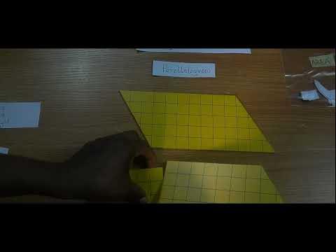 Deriving the Formula: Parallelogram - Montessori Geometry - YouTube
