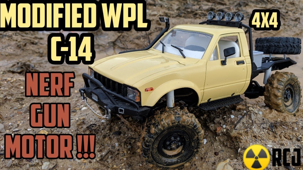 Heavily modified WPL c-14 Comp. Crawler (modified wpl kit w/ nerf gun ...