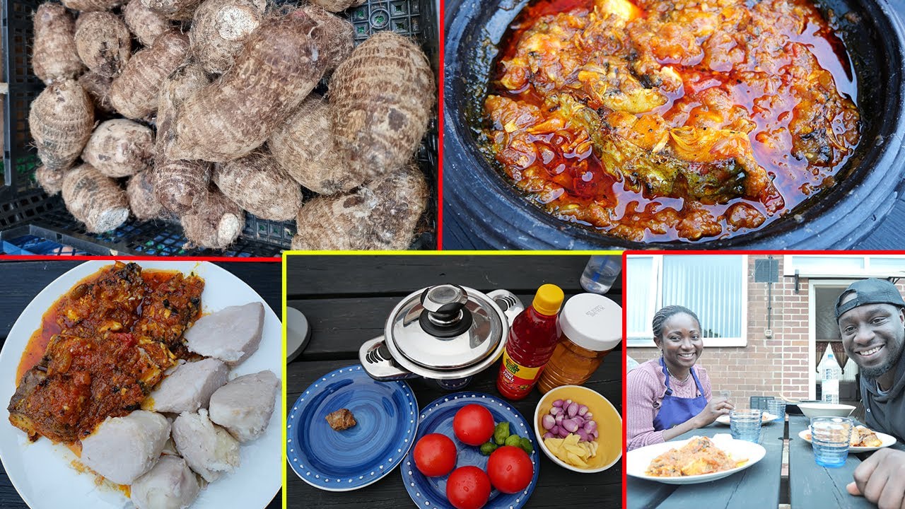Local Krobo Cocoyam food || how to prepare Cocoyam / Taro / Eddoe ...
