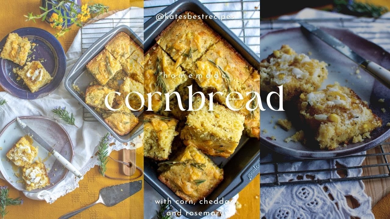 Cornbread with Corn, Rosemary, and Cheddar Cheese | The BEST Cornbread Recipe Ever! - YouTube
