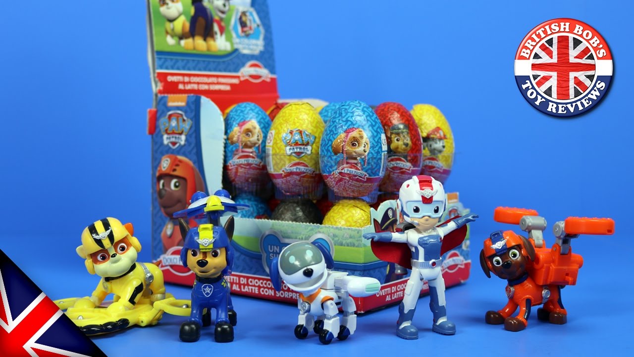 Paw Patrol Chocolate Eggs | Full Character Eraser Crayon Collection ...