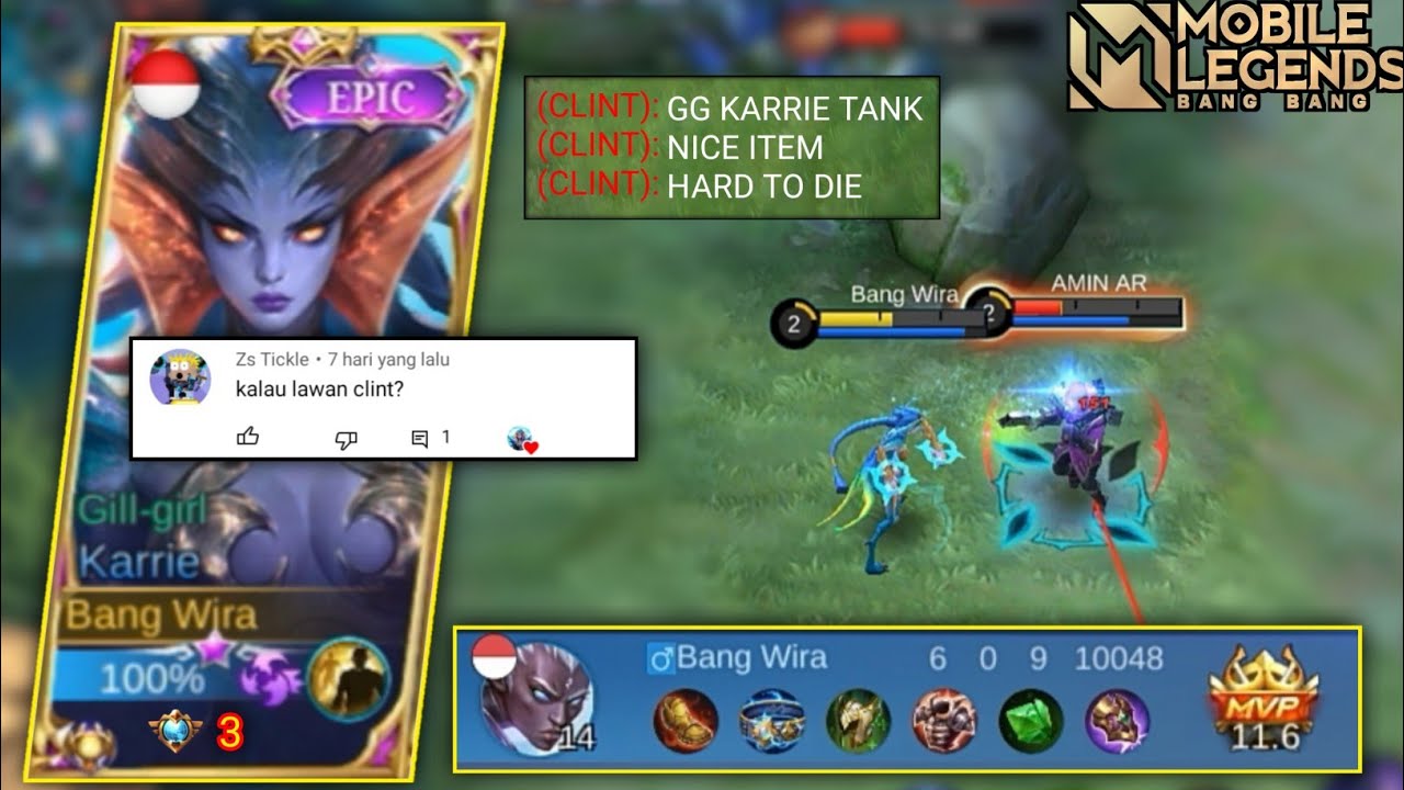 CARA COUNTER CLINT DENGAN KARRIE ITEM TANK - TOP GLOBAL KARRIE - KARRIE ...