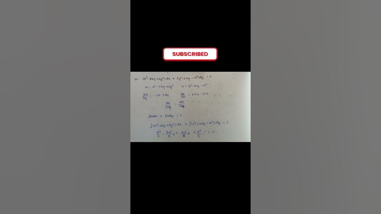 Exact equation | solving problems. #shorts - YouTube