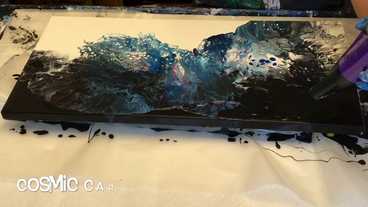 (39) TIDAL WAVE (Dutch pour) acrylic pouring, fluid art, abstract art ...