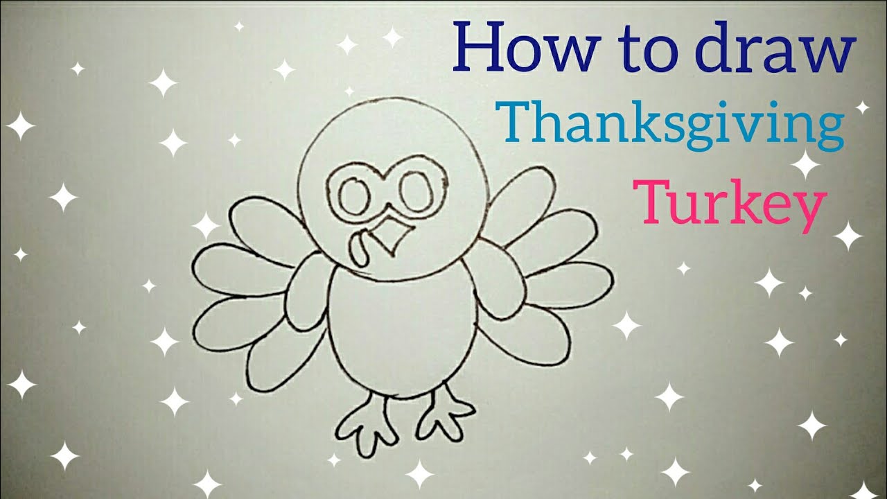 How To Draw a Turkey Step By Step || Thanksgiving Turkey - YouTube
