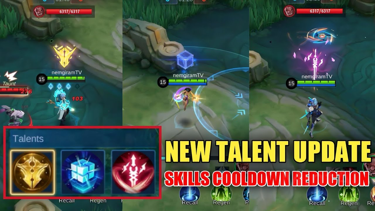 NEW TALENT UPDATE SKILLS COOLDOWN REDUCTION | MLBB NEW UPDATE | Mobile ...