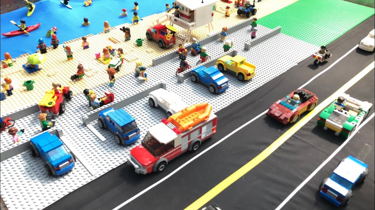 Custom Lego beach progress and city update! (#6) - YouTube