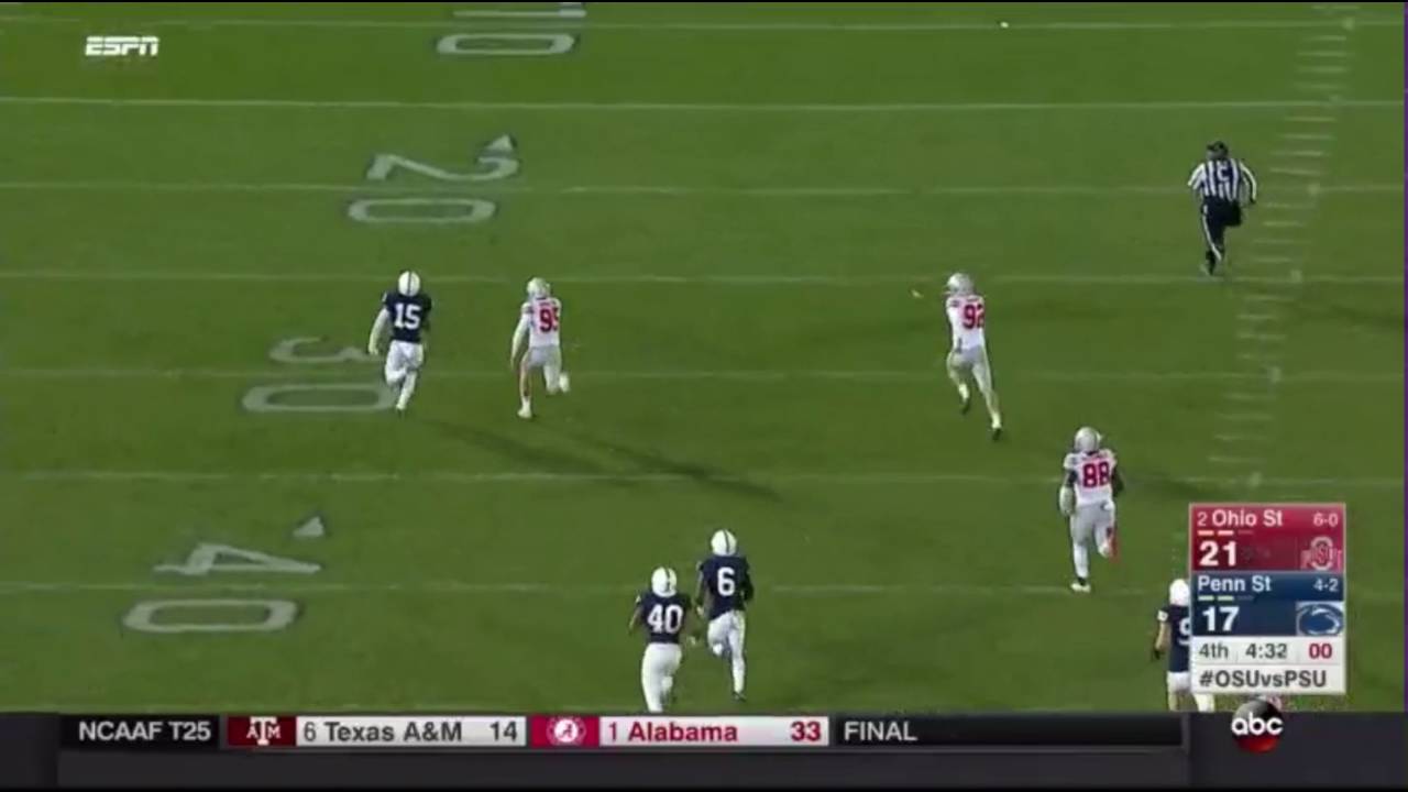 Penn State Blocks OSU Kick And Returns It For A Touchdown 10/22/2016 ...
