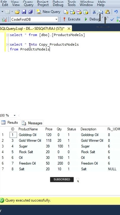 Copy Table Data In Sql Server Select Into Statement In Sql Server Sqlqueries Sql Beginners