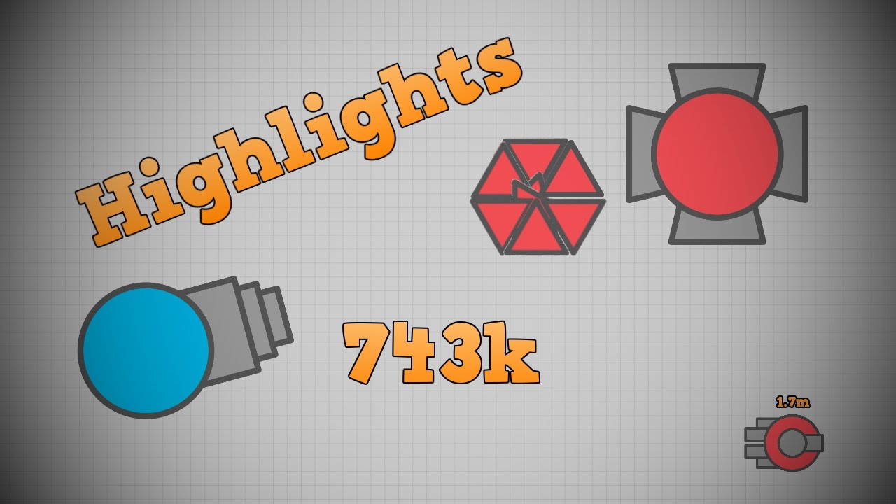 Diep.io Predator (449k and 743k) + Finding a 1.7m Auto Gunner! - YouTube
