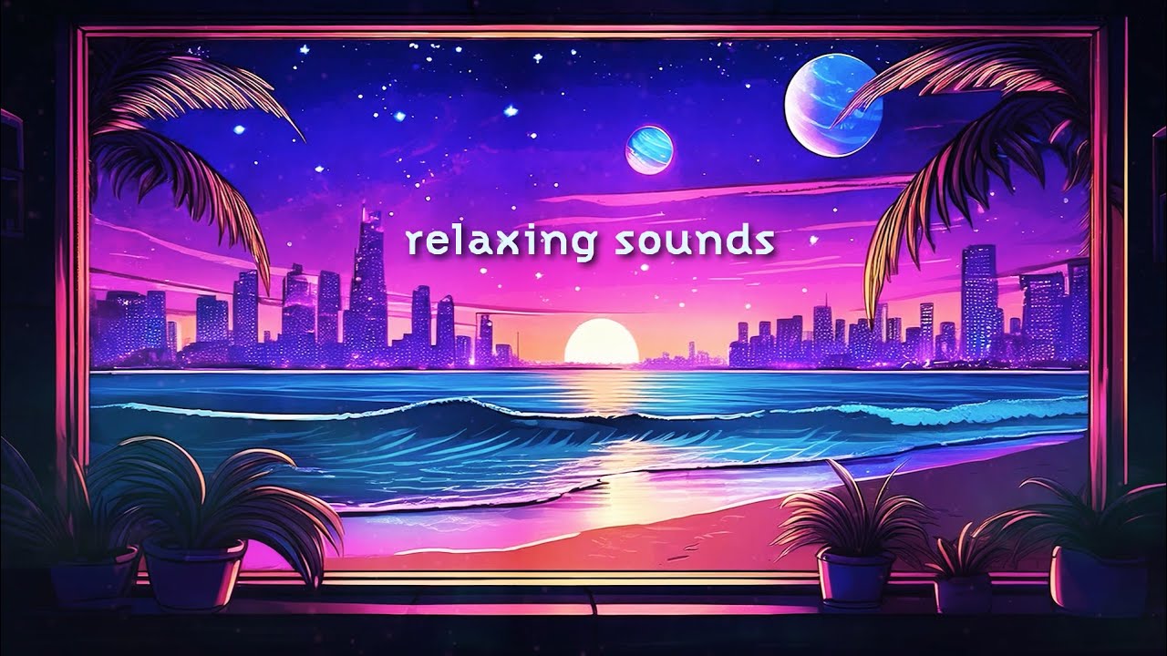 vaporwave vibes background ambience ⛛ ocean waves sounds 🌊 - YouTube