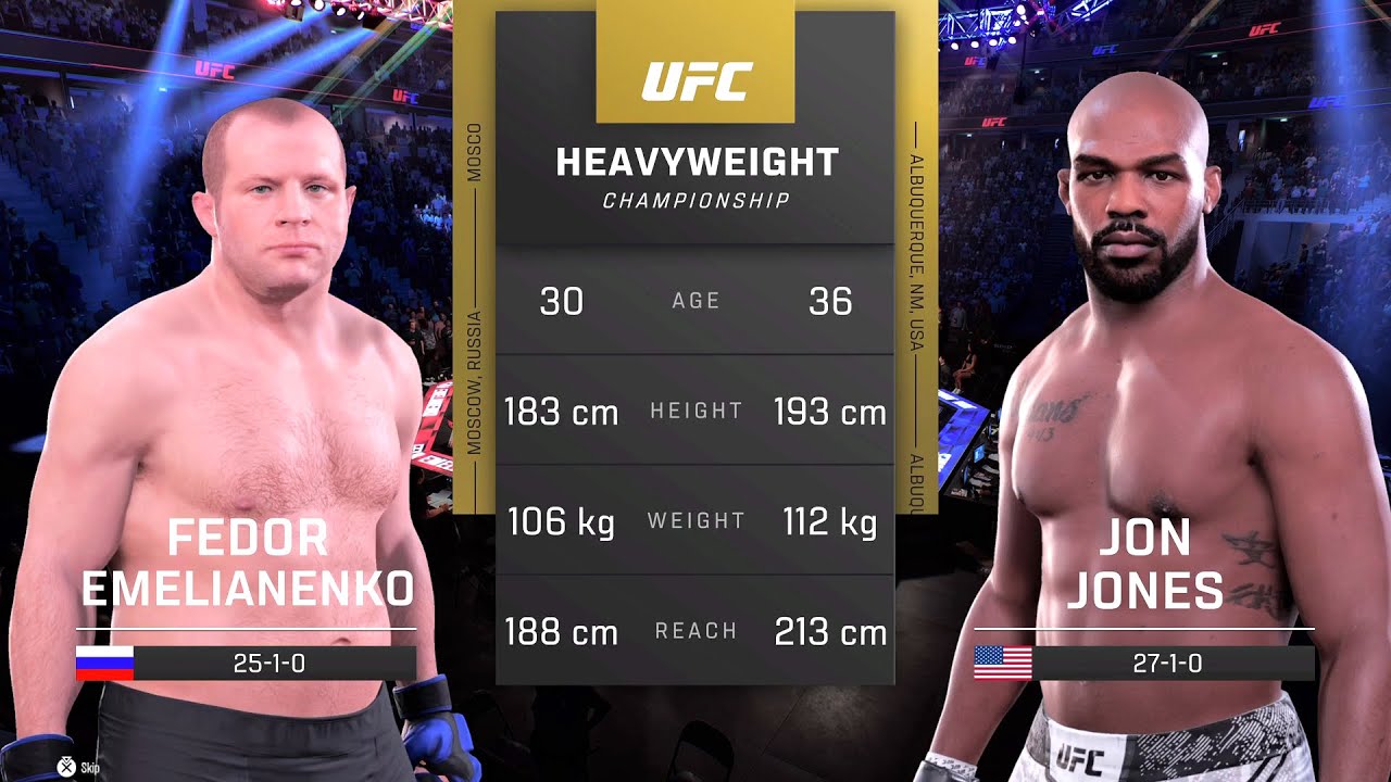 Fedor Emelianenko vs Jon Jones Full Fight - UFC 5 Fight Night - YouTube