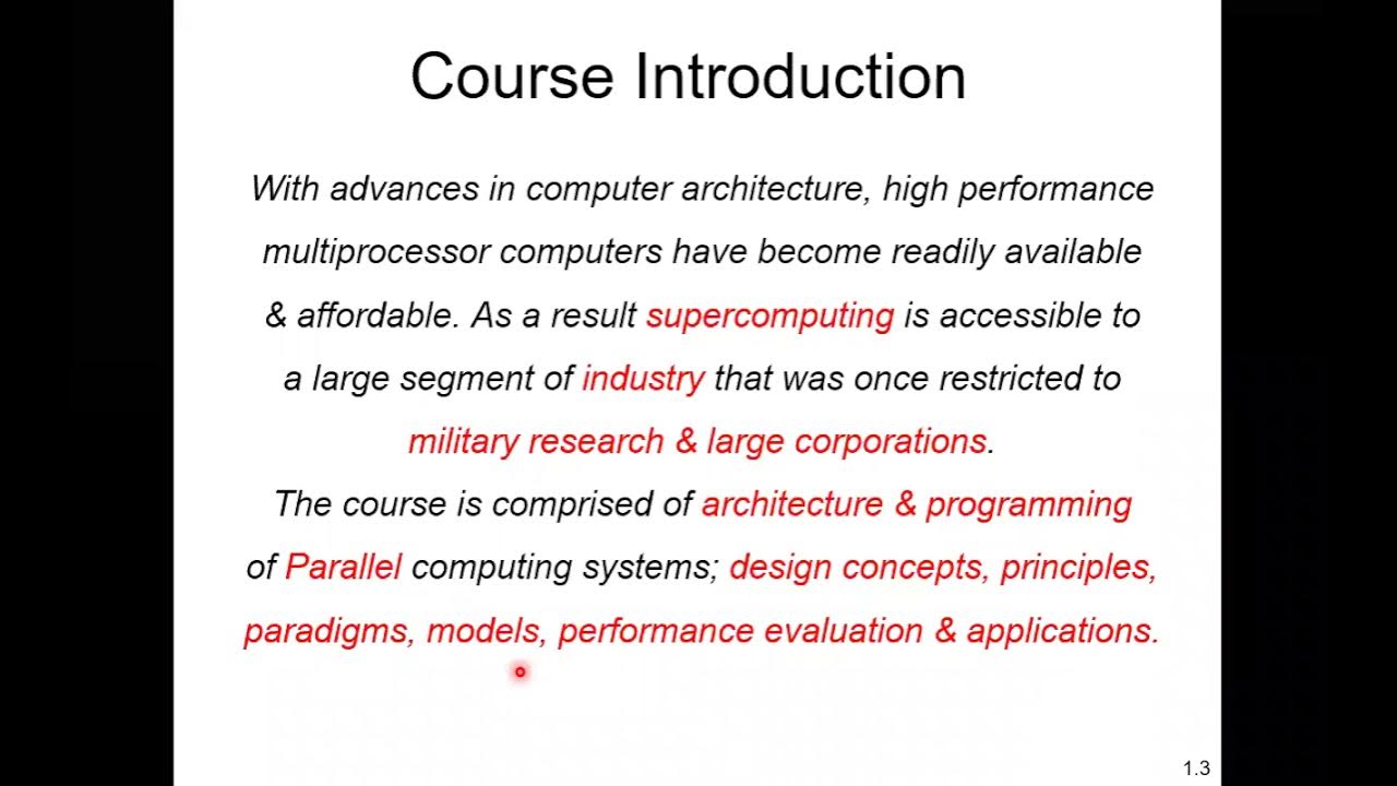 Parallel & Distributed Computing : Lec # 1 - YouTube