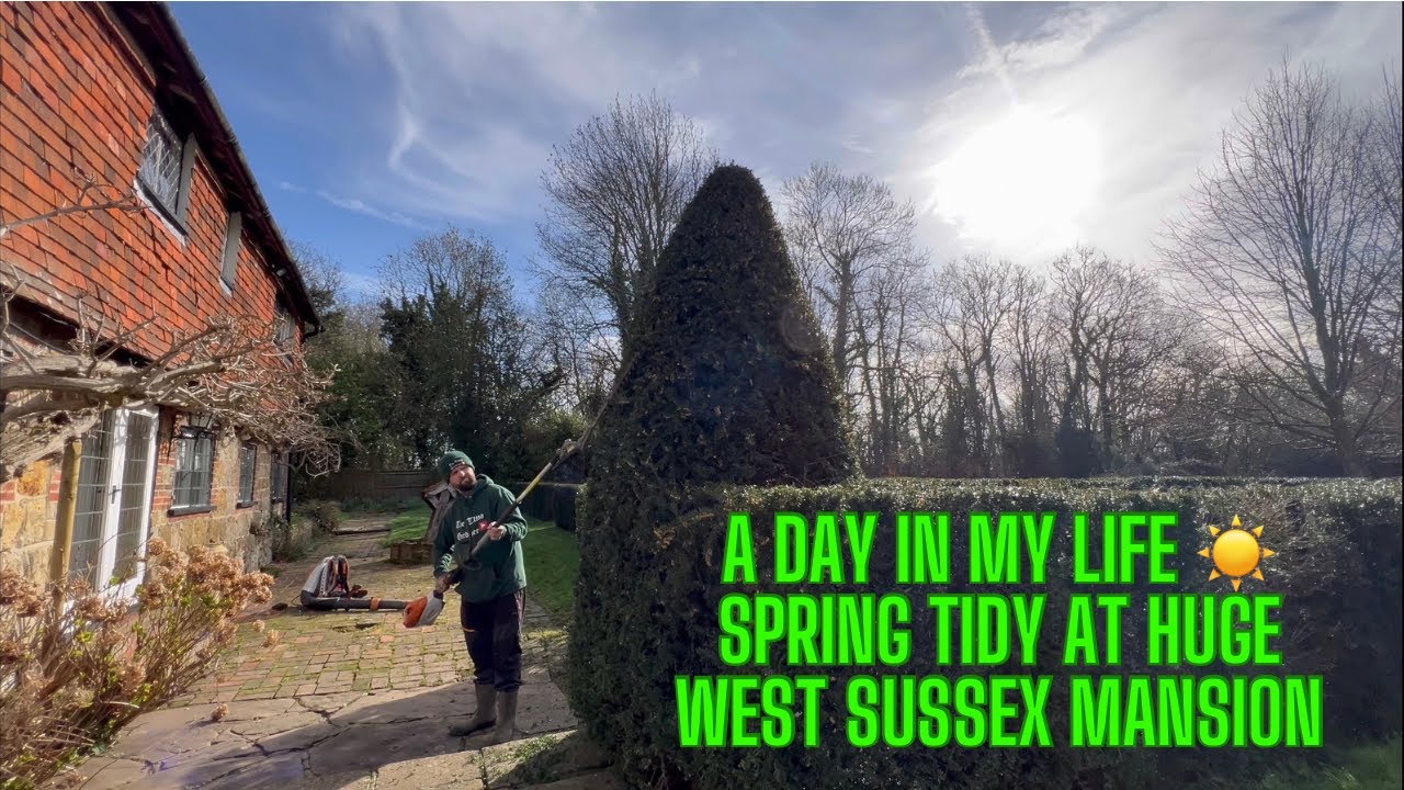 (A DAY IN MY LIFE) SPRING TIDY AT HUGE WEST SUSSEX MANSION - YouTube