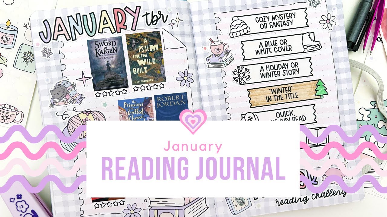 Reading Journal With Me ☆ Extra December & January Setup - YouTube