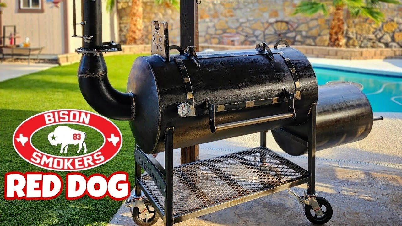 My New Backyard Offset Smoker - Bison Smokers Red Dog - Smokin' Joe's ...