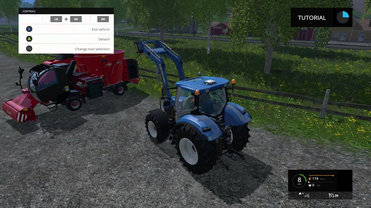 Farming Simulator 15 Xbox One Feeding Cows Tutorials - YouTube
