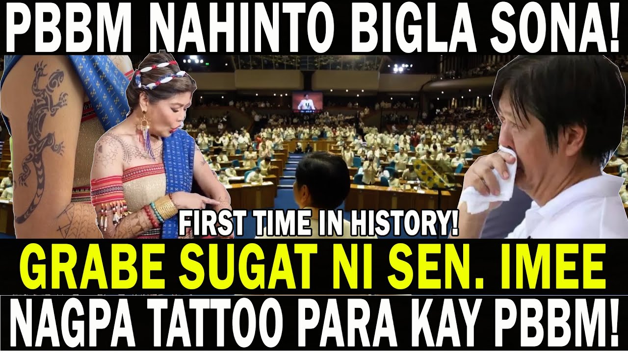 NAHINTO BIGLA SA SONA! GRABE PRES BBM! NAGPA TATTOO SEN IMEE PARA KAY ...