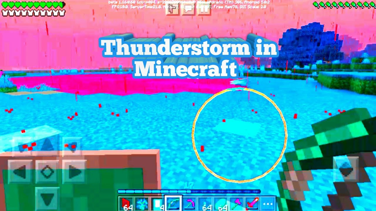 First thunderstorm in Minecraft #4 - YouTube
