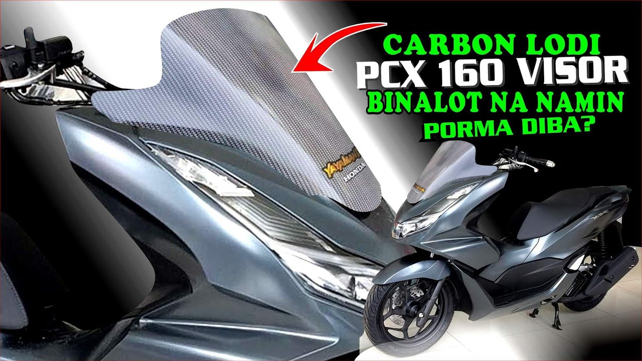 PCX 160 Visor Full wrapped carbon - YouTube