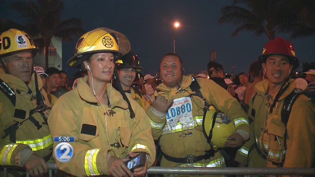 Honolulu firefighters at Great Aloha Run to help children with cancer ...