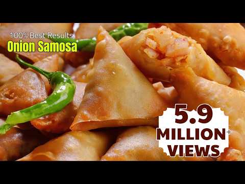 100% బెస్ట్ ఉల్లిపాయ సమోసా | Onion Samosa recipe in Telugu | How to make Ulli samosa |  @Vismai Food