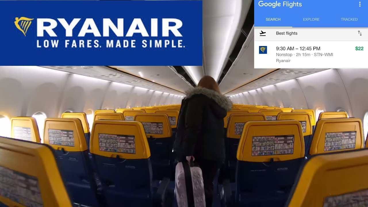 Flying on Ryanair. A $22 flight? TRIP REPORT. London to Warsaw - YouTube