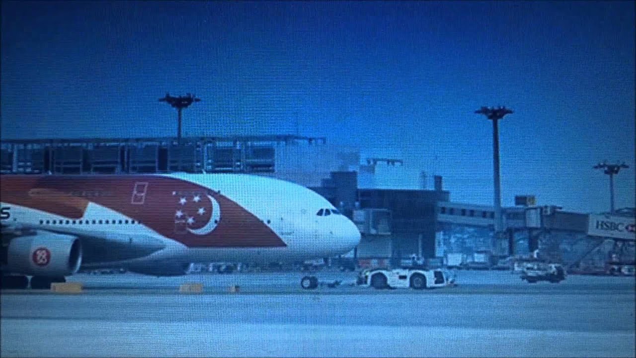 Singapore Airlines A380 SG50 Livery Pushback Singapore Changi Airport ...
