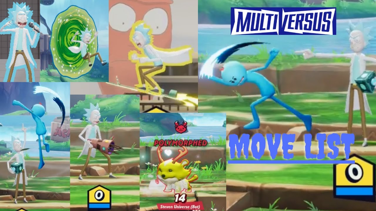 🧪 RICK SANCHEZ FULL MOVESET SHOWCASE - EARLY MULTIVERSUS GAMEPLAY - YouTube